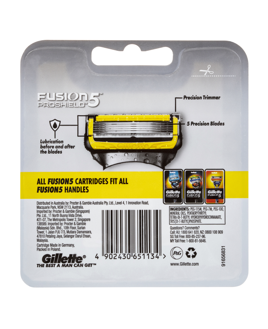 Gillette | ProShield5 Razor Blades Refill 8 Pack | Shaver Shop