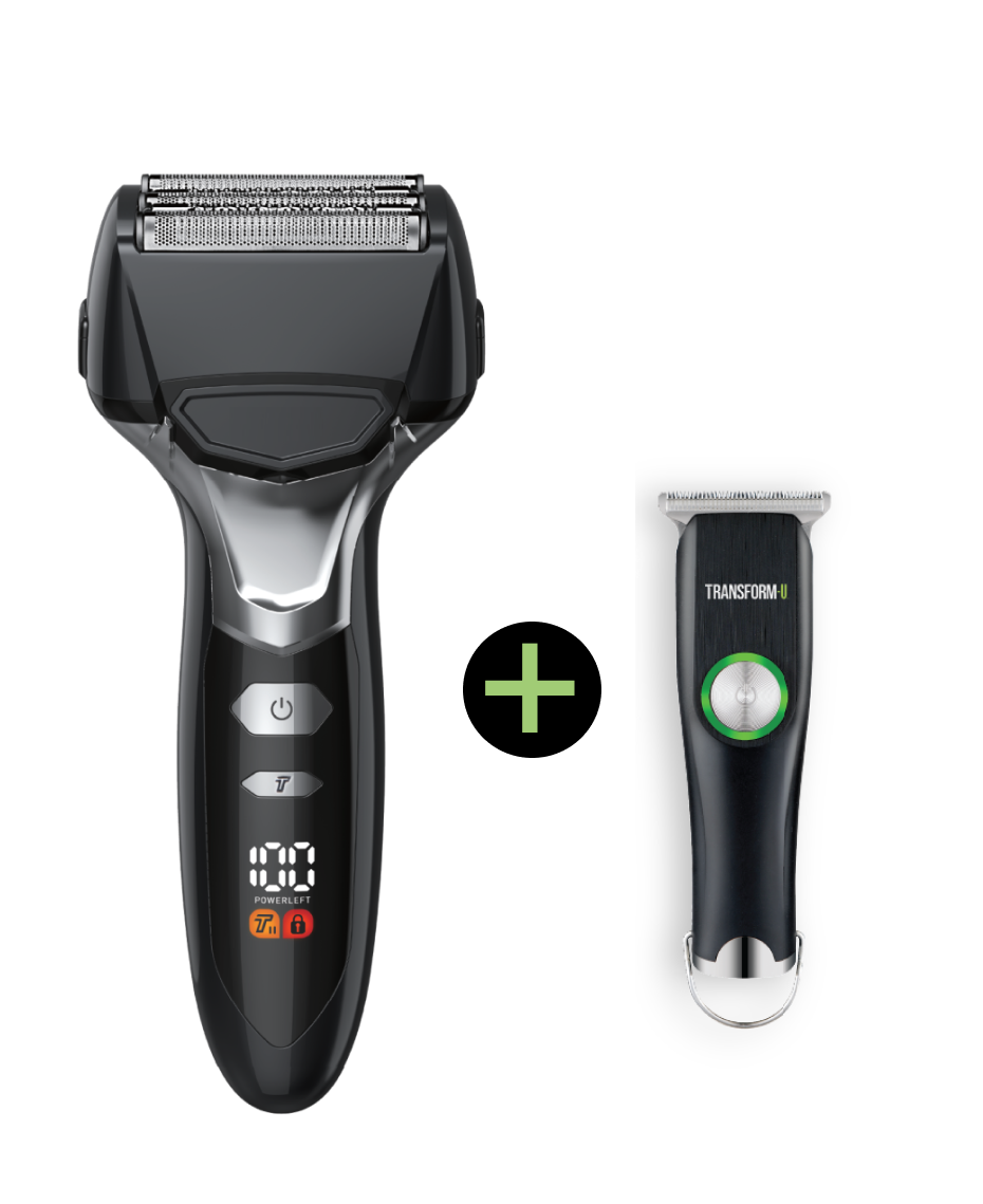 TRANSFORM-U | 5 Blade Wet & Dry Electric Shaver & Mini Trimmer Combo ...