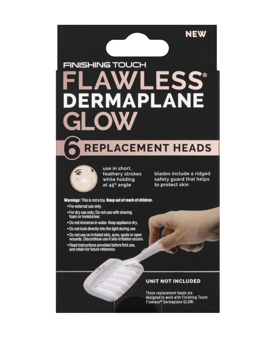 Finishing Touch Flawless | Dermaplane Glow Replacement Heads 6pk ...